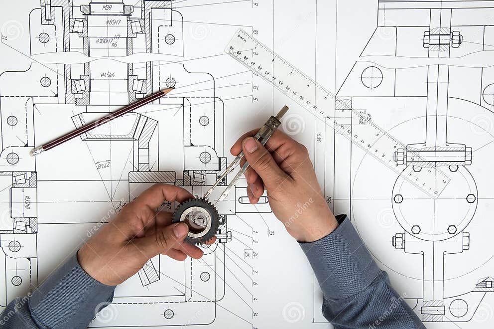 Technical drawing stock photo. Image of idea, design - 41001616