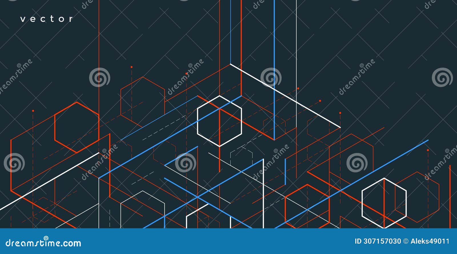 Technical Drawing Background . Geometric Lines and Squares. Technology ...