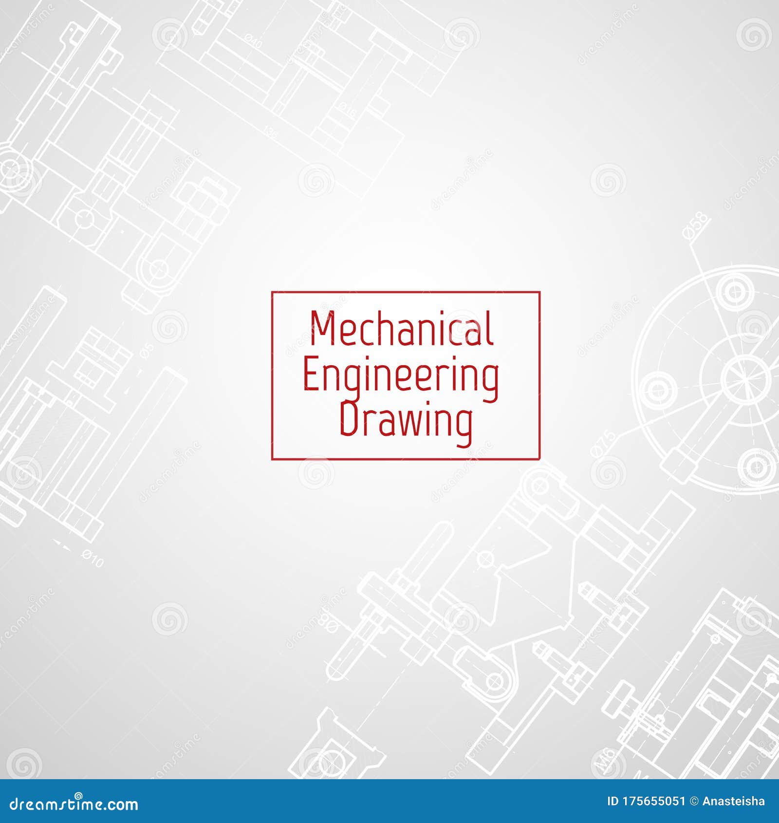Technical Drawing Background . Mechanical Engineering Drawing Stock ...