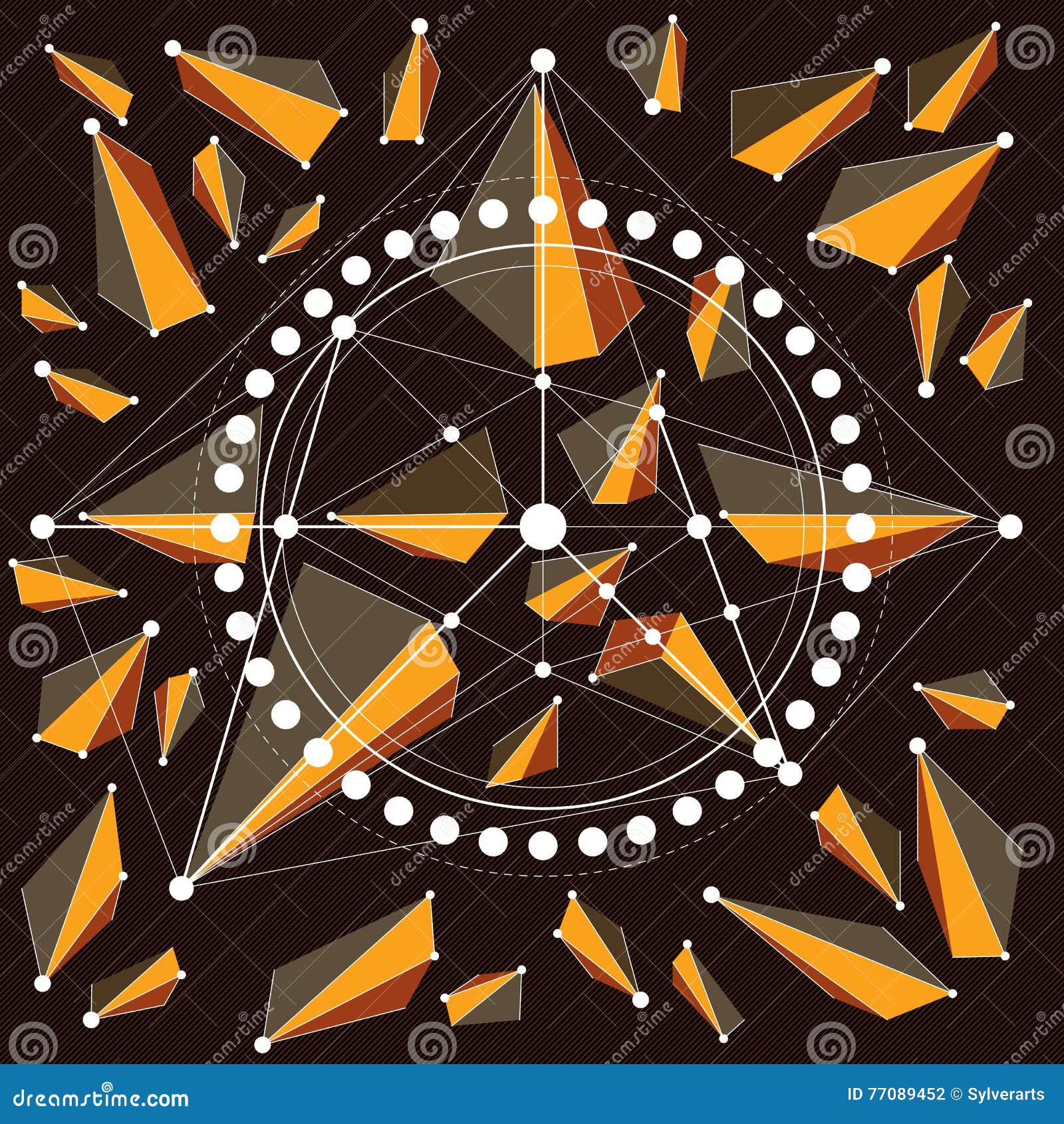 Technical Drawing with Dashed Lines and Geometric Shapes, Vector Stock ...