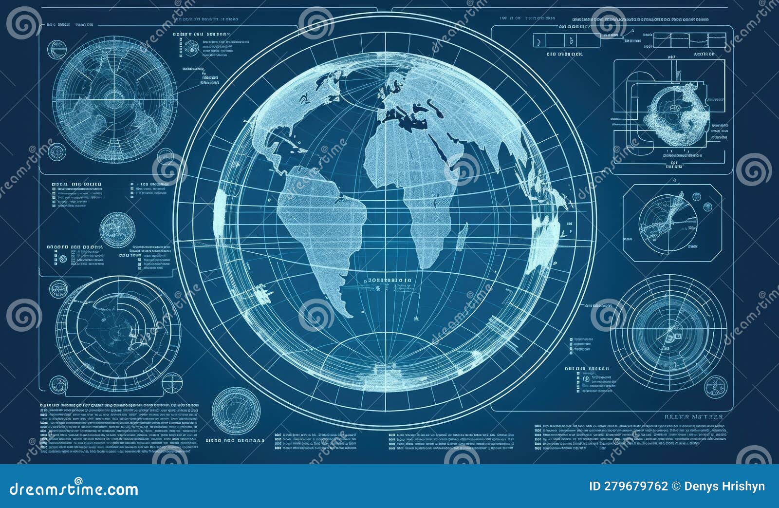 Technical Drawing of Earth Offers Comprehensive Representation of Its ...