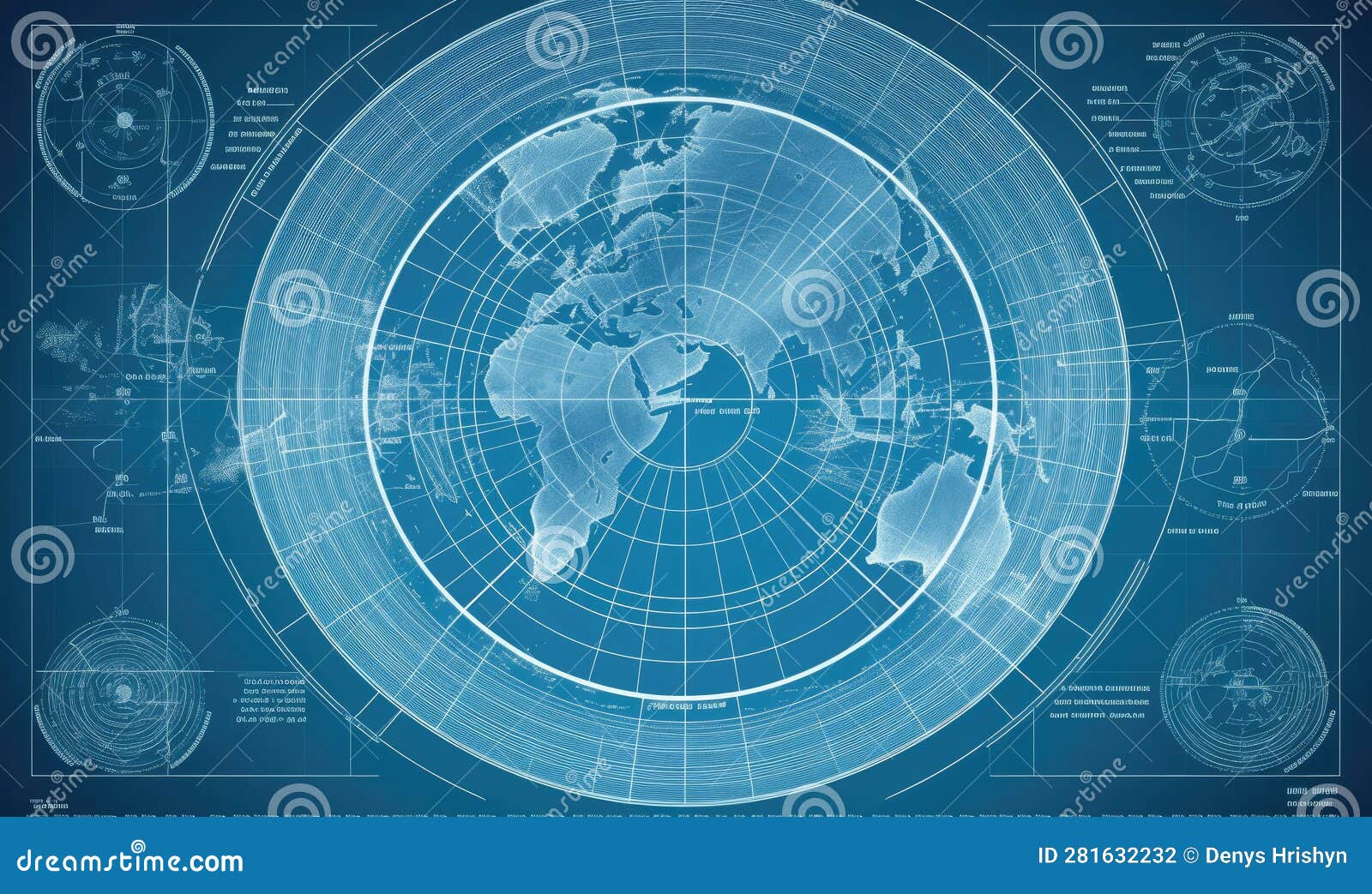 Technical Drawing of Earth Offers Comprehensive Representation of Its ...