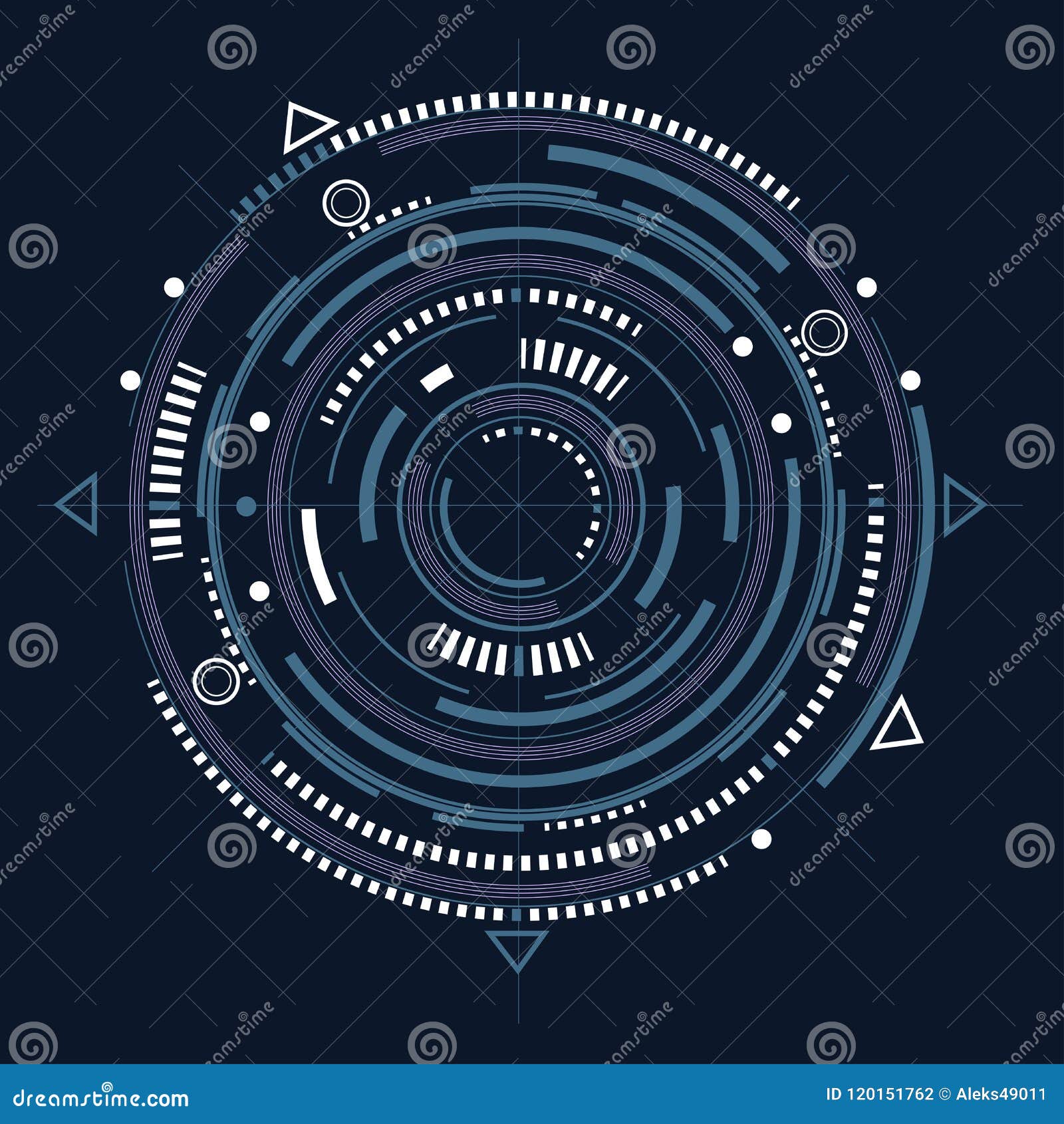 Technical Drawing.Fantastic Circle .Drawing Details Stock Vector ...
