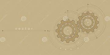Technical Drawing of Gears .Mechanical Engineering Background ...