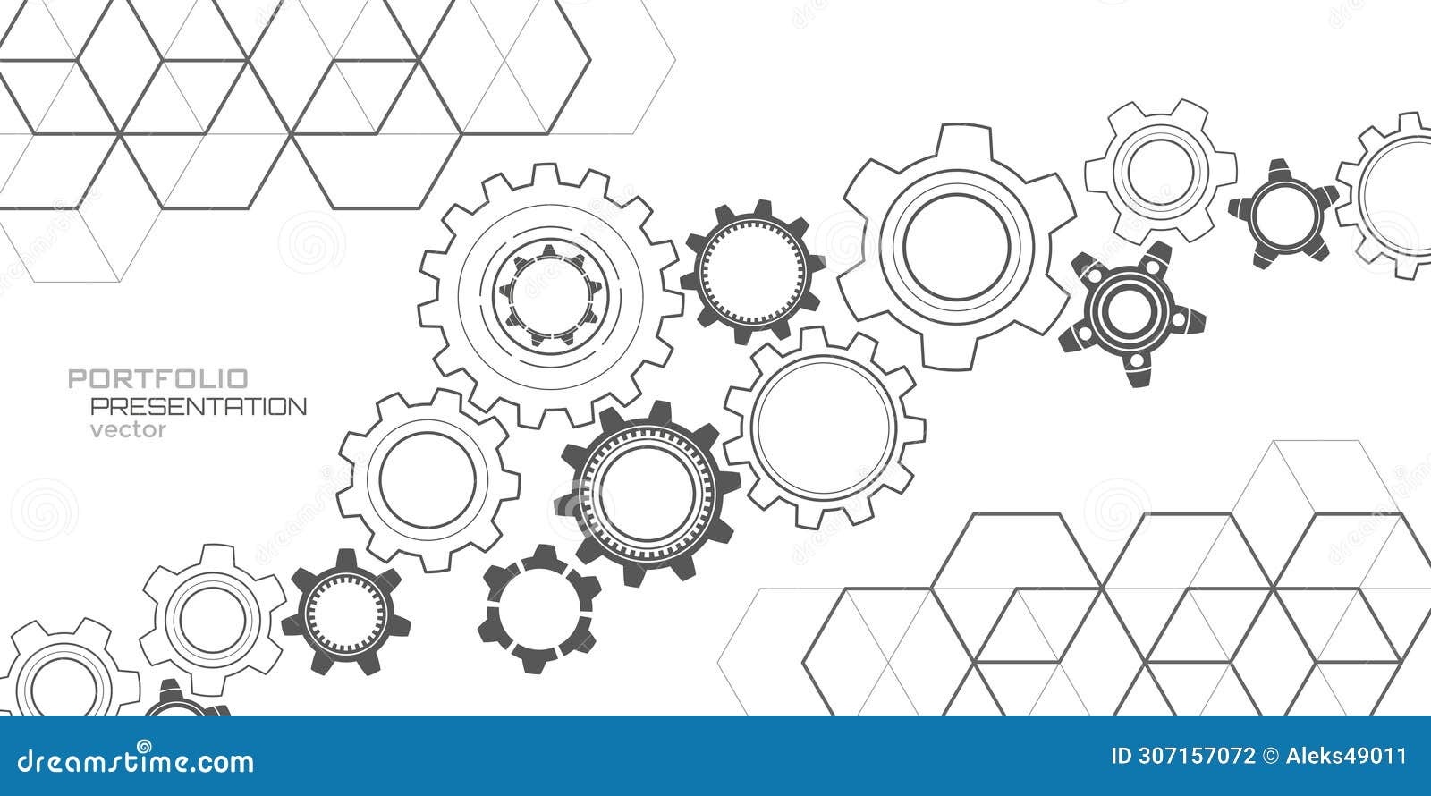 Technical Drawing of Gears .Rotating Mechanism of Round Parts .Machine ...