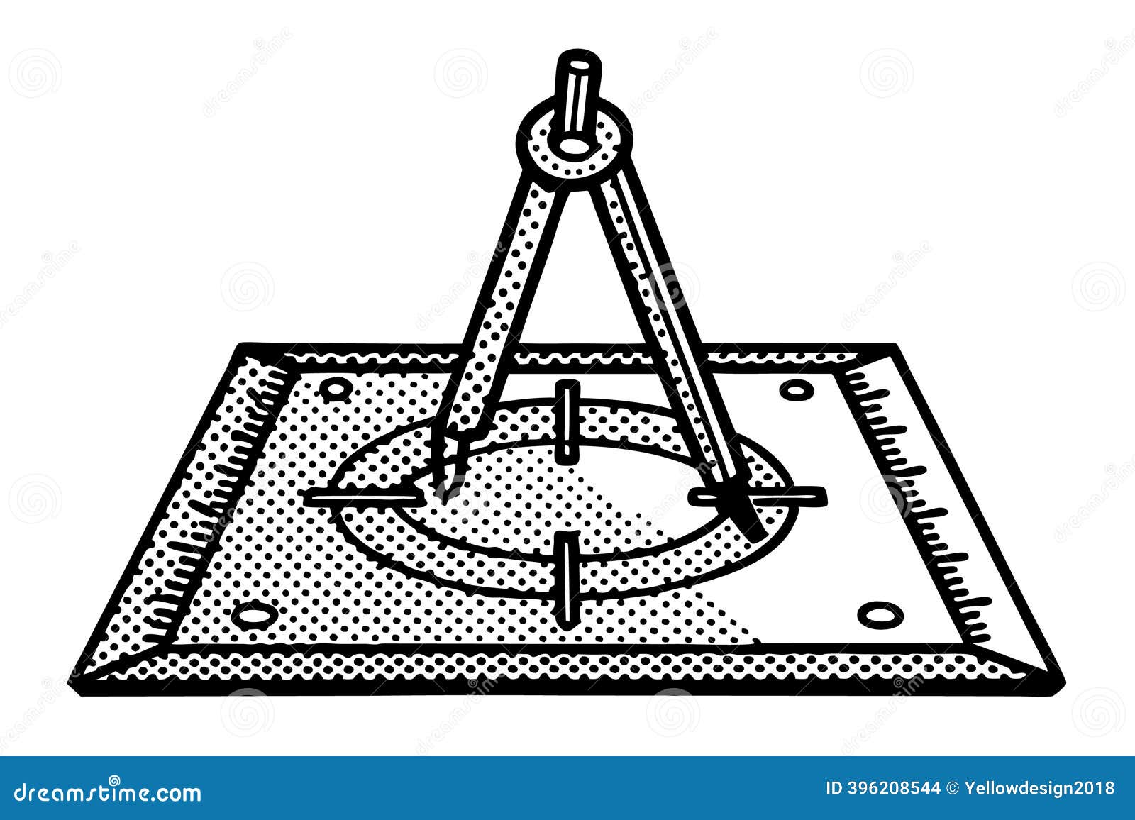 Precision Drafting Architectural Drafter Icon Doodle Illustration | CartoonDealer.com #380164600