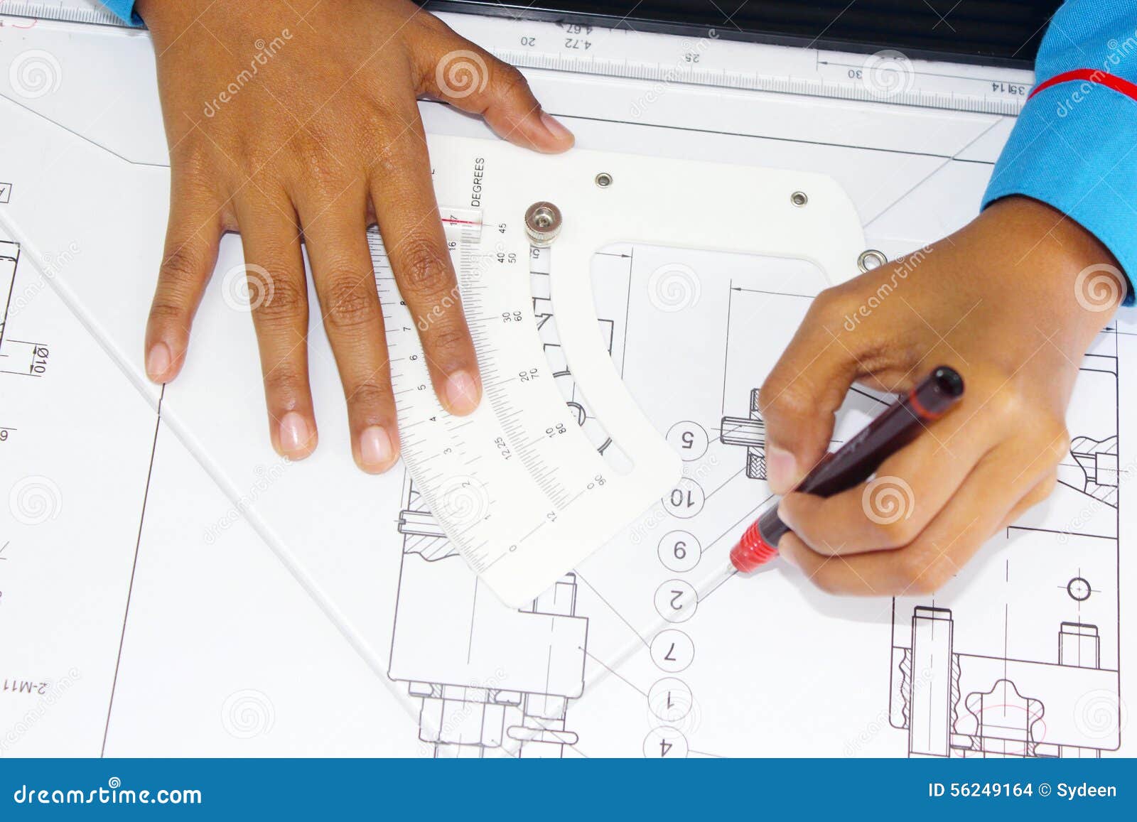 Technical drawing stock photo. Image of frame, rolled - 56249164