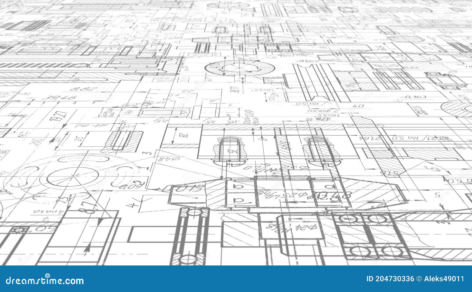 Technical Drawing .Mechanical Engineering Background .Technology Banner ...