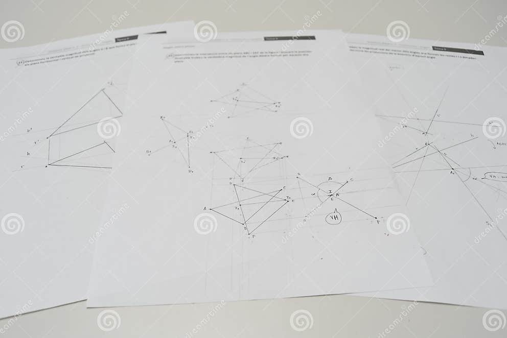 Technical drawing papers stock photo. Image of instrument - 178424006
