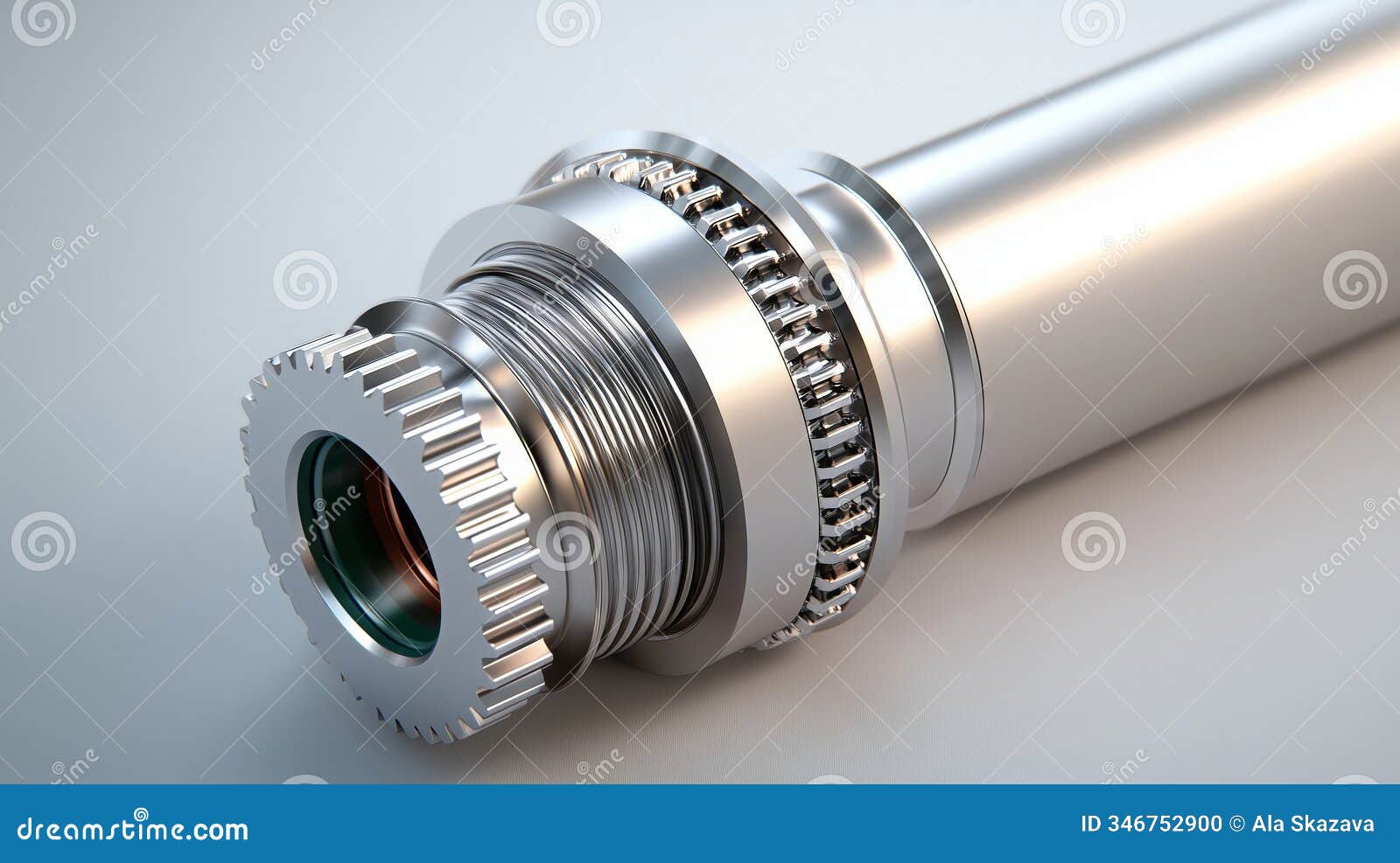 Technical Drawing of a Precision Worm Gear Mechanism Stock Photo ...