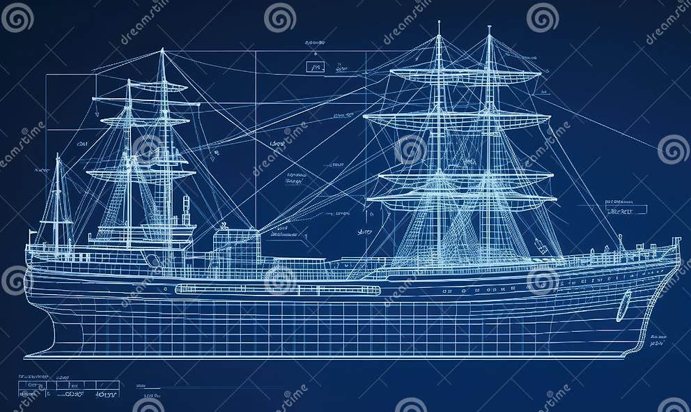 The Technical Drawing Provides a Visual Representation of Ship S ...