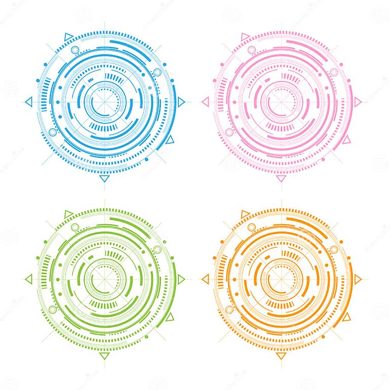 Technical Drawing .Set of Technical Details .Technical Drawings ...