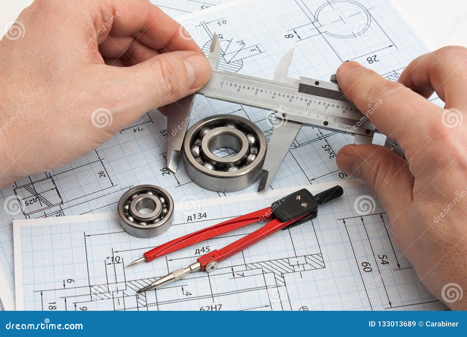 Technical drawing stock image. Image of pencil, engineer - 133013689