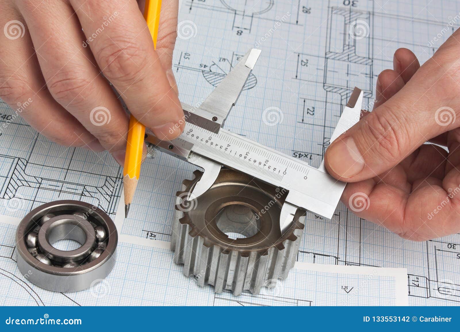Technical drawing stock photo. Image of equipment, mechanical - 133553142