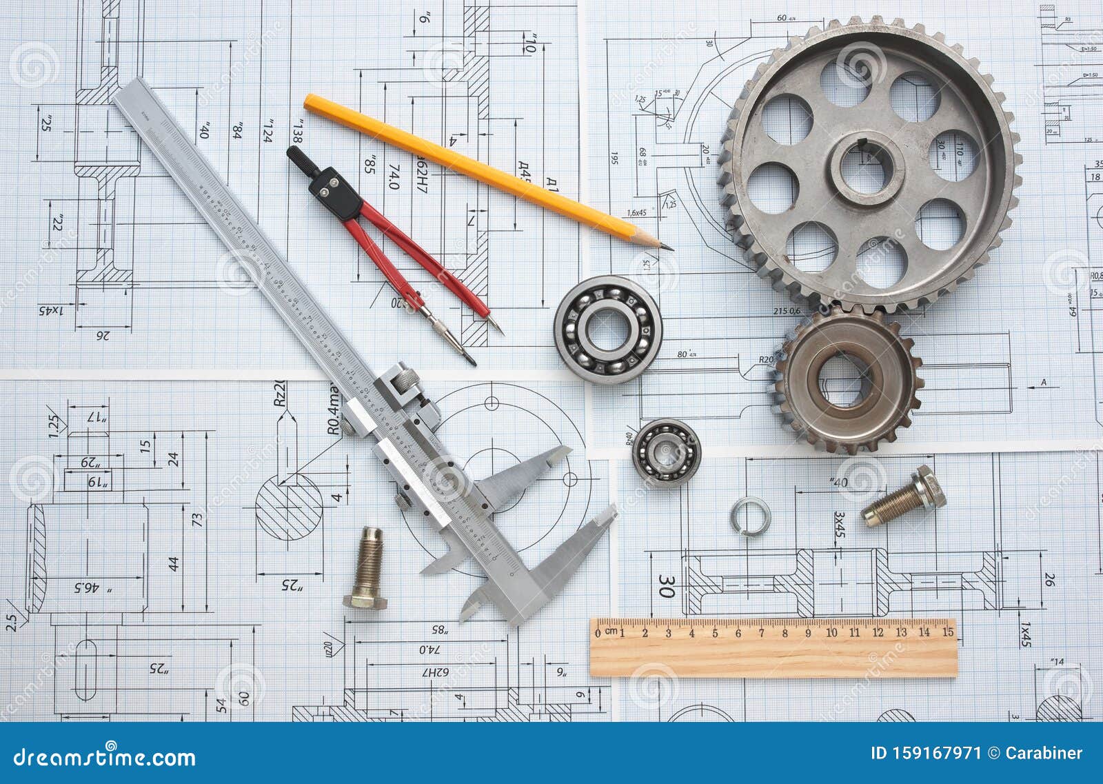 Technical drawing stock image. Image of planning, pattern - 159167971
