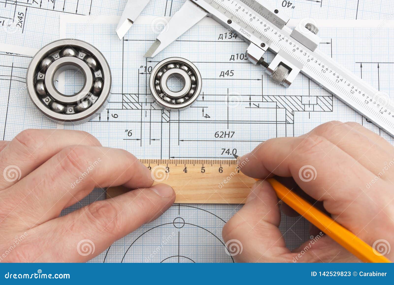 Technical drawing stock image. Image of construction - 142529823