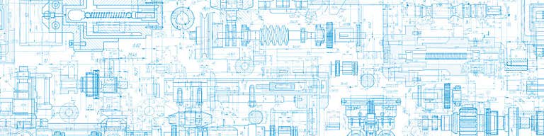 Technical Drawing on a White Background .Widescreen Technology ...