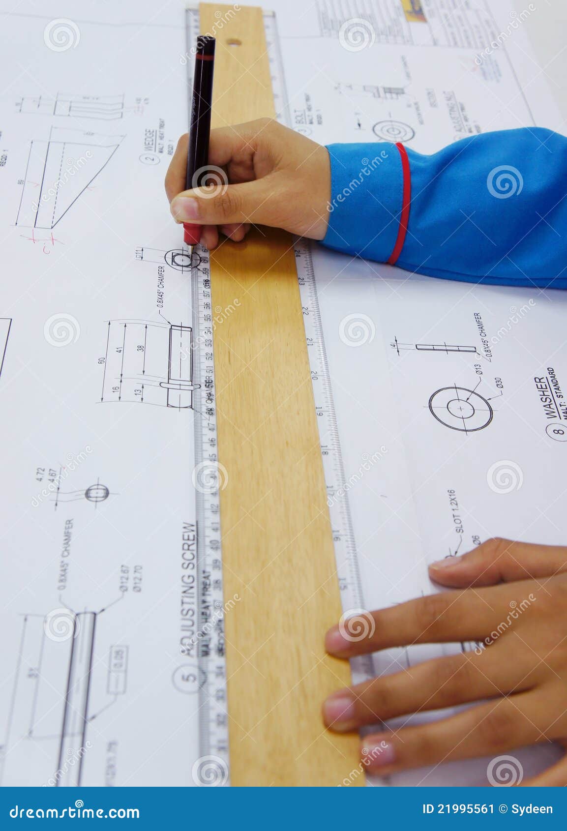 Technical drawing work stock image. Image of technical - 21995561