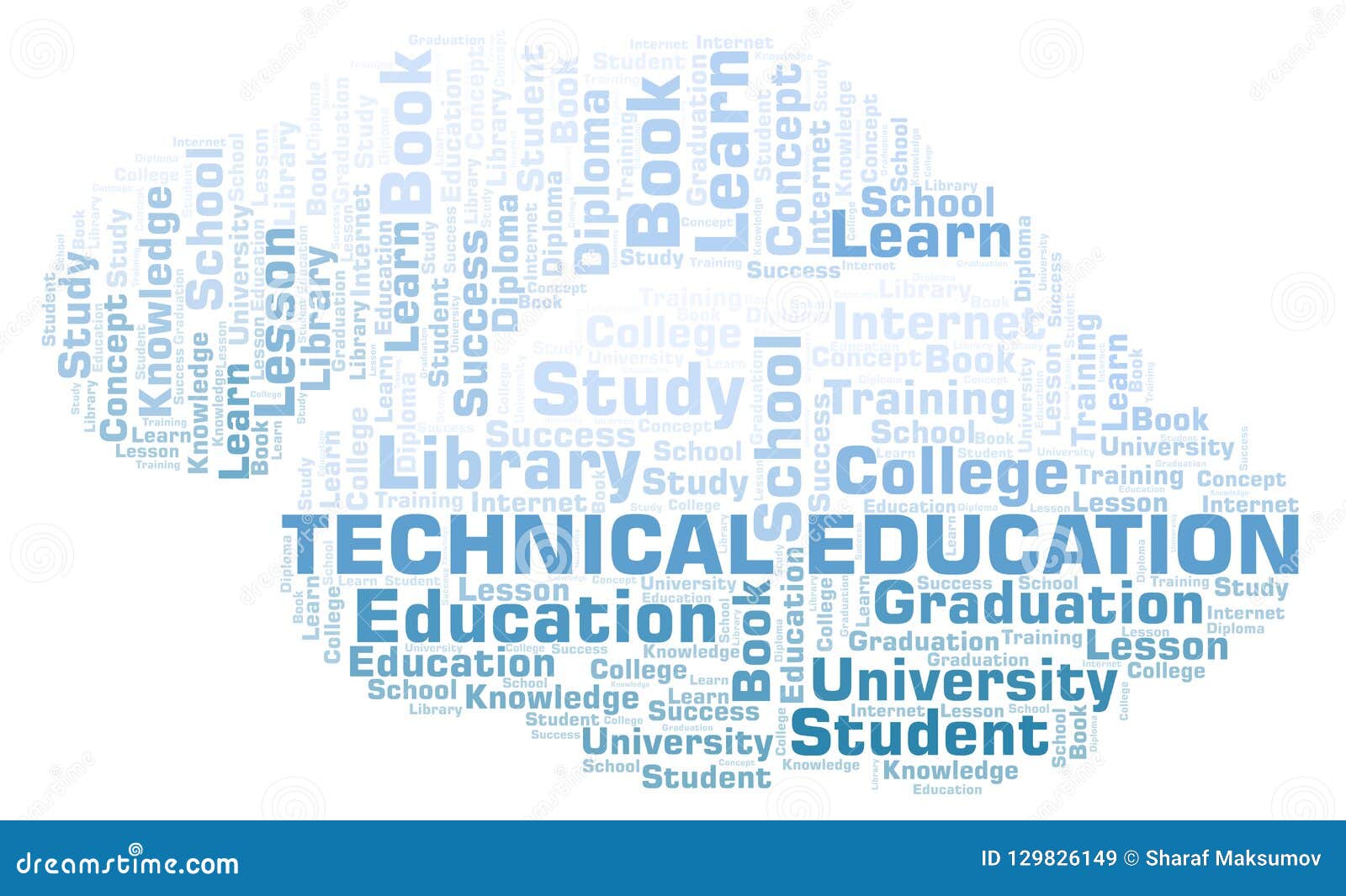 Technical Education Word Cloud. Stock Illustration - Illustration of ...