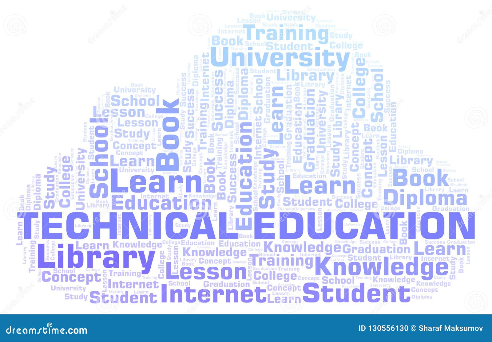 Technical Education Word Cloud. Stock Illustration - Illustration of ...