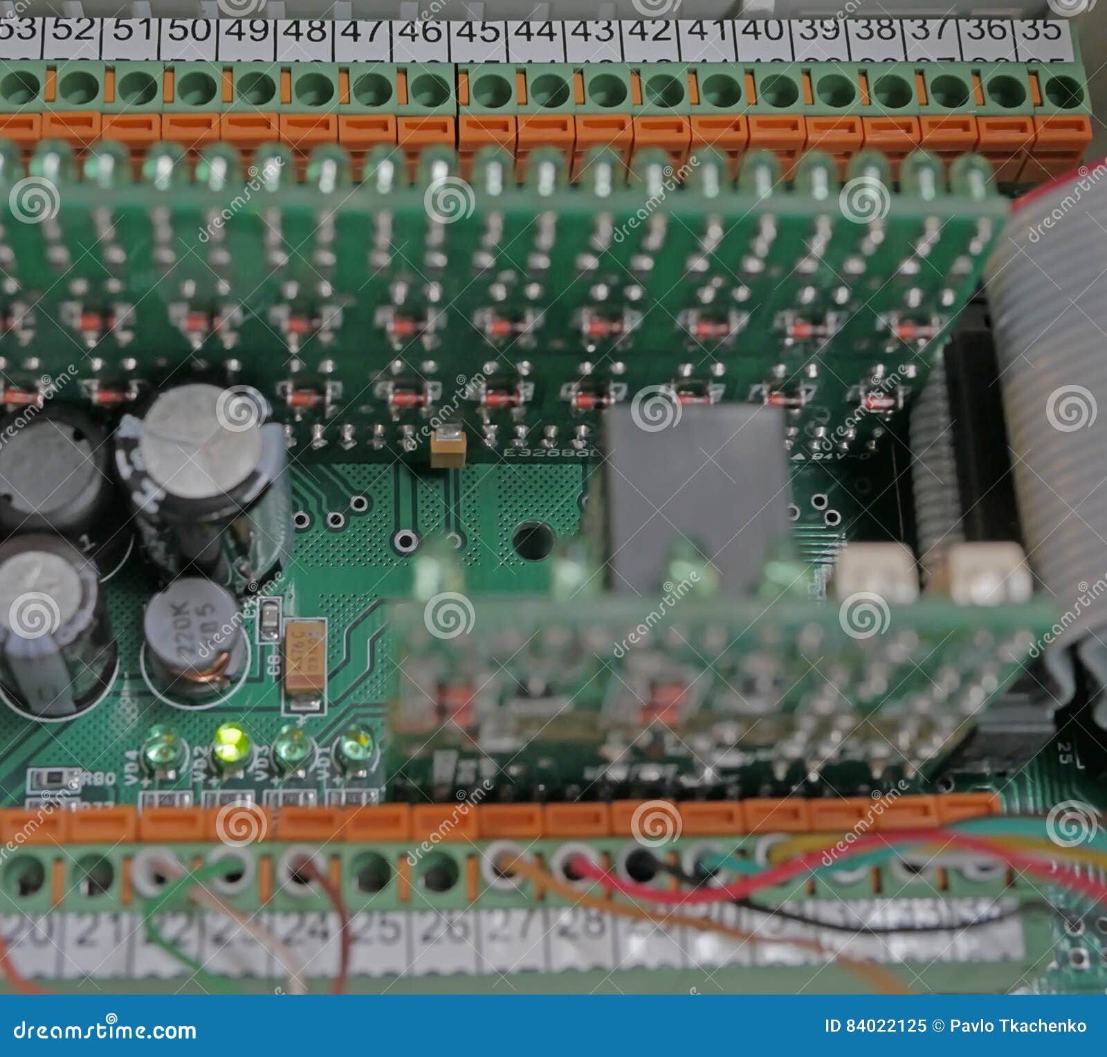Technical Electrical Circuits Boards Stock Image - Image of line ...