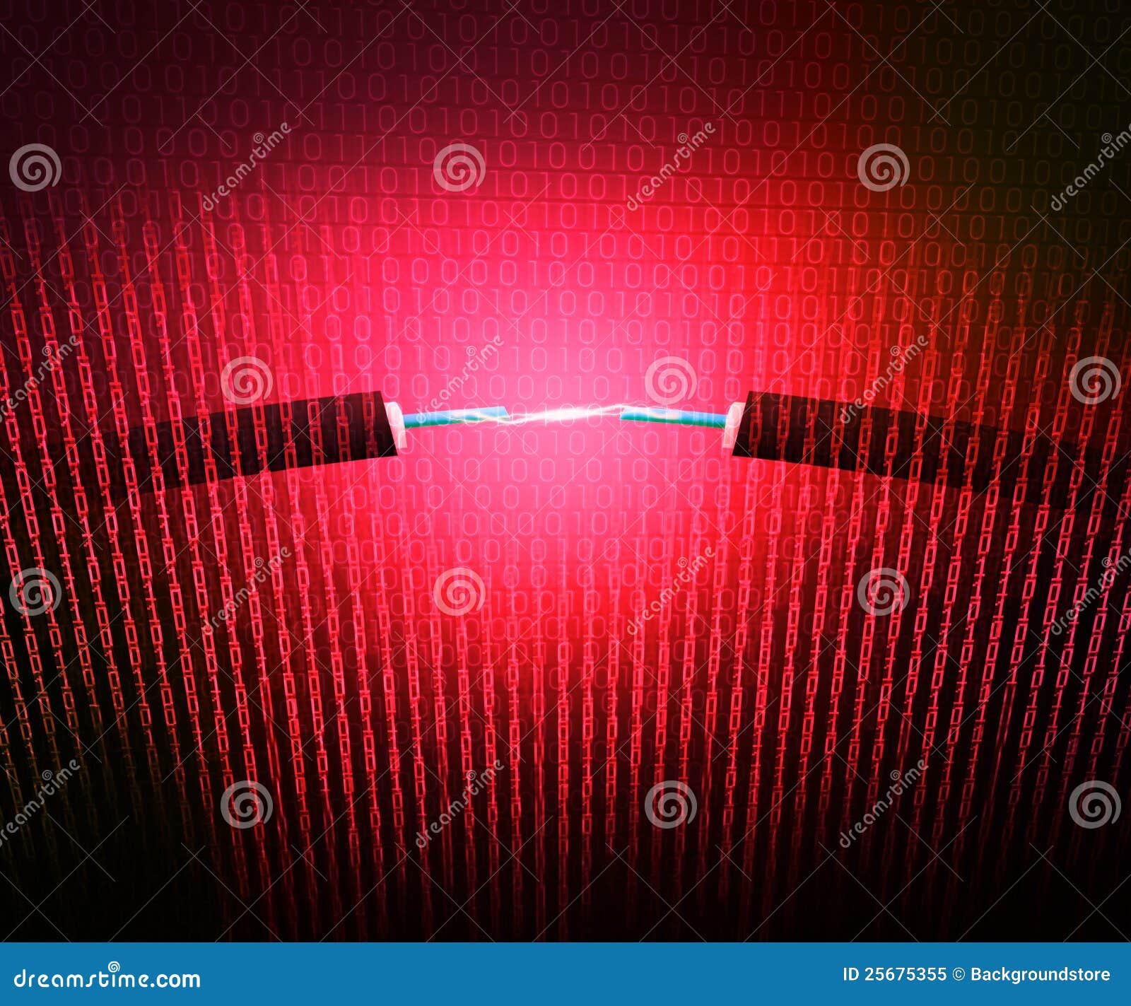 Technical Electricity Red Background Stock Illustration - Illustration ...