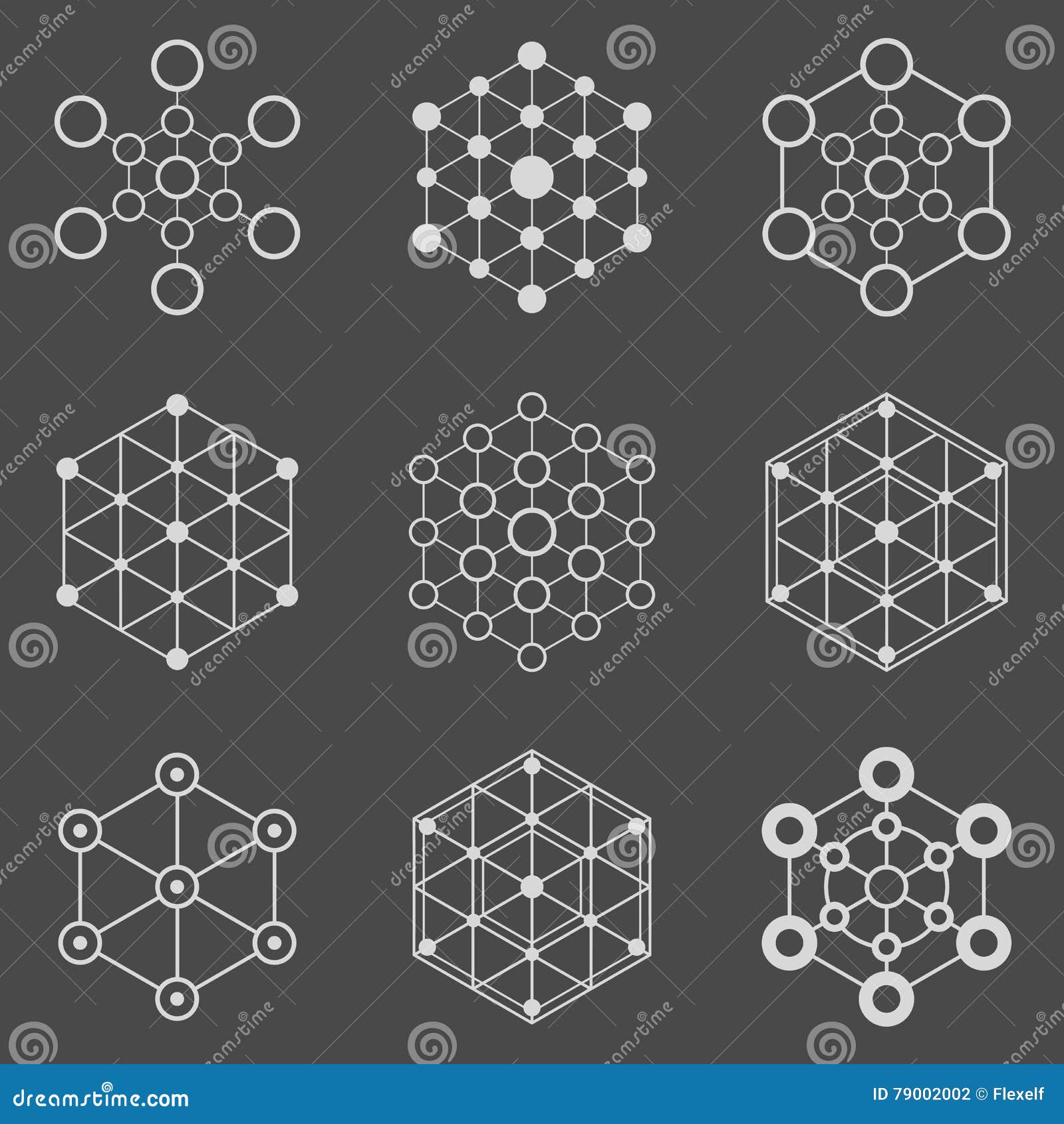 Technical elements. stock vector. Illustration of hexagon - 79002002