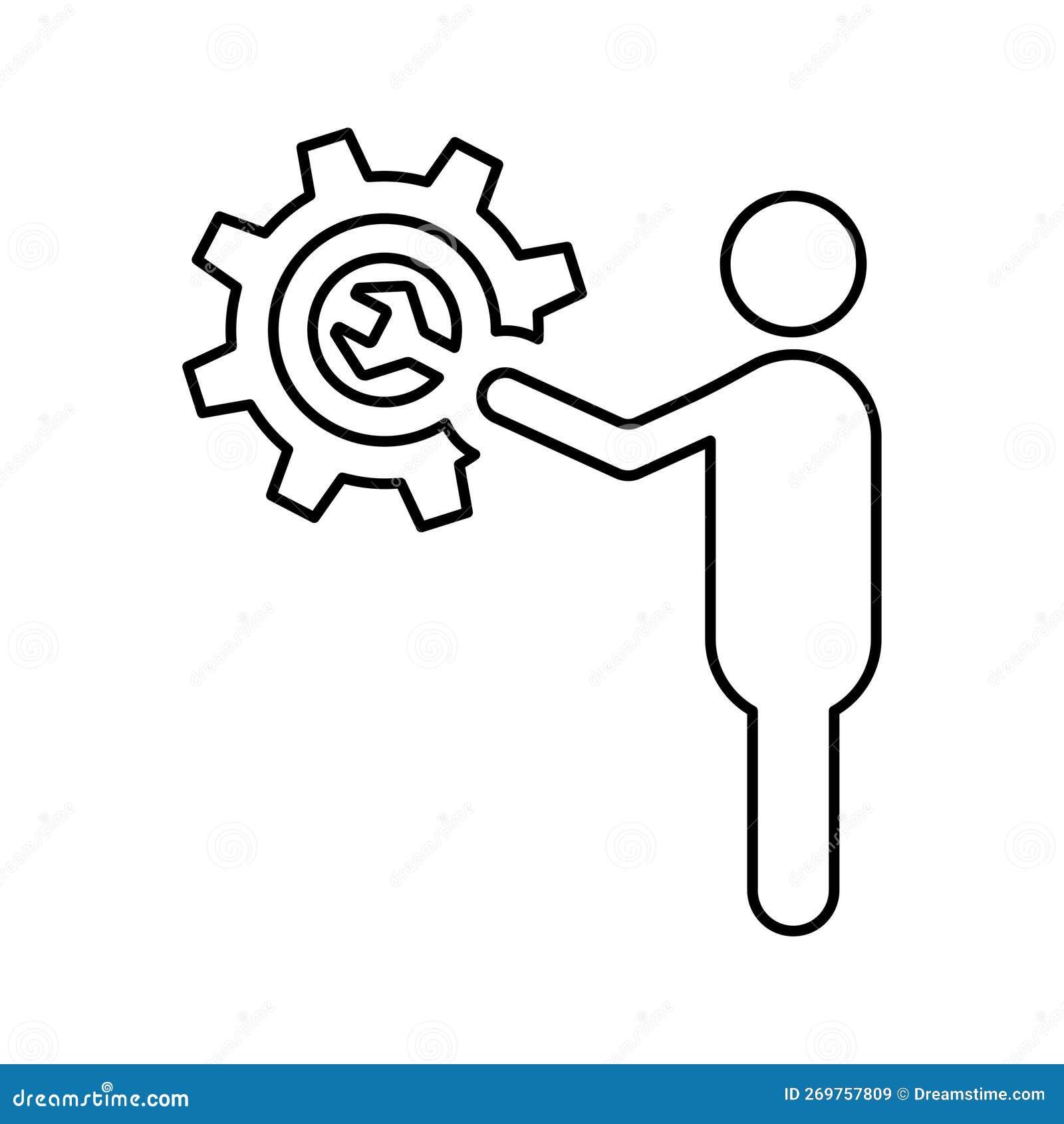 Technical Engineer Icon. Outline Symbol Stock Vector - Illustration of ...