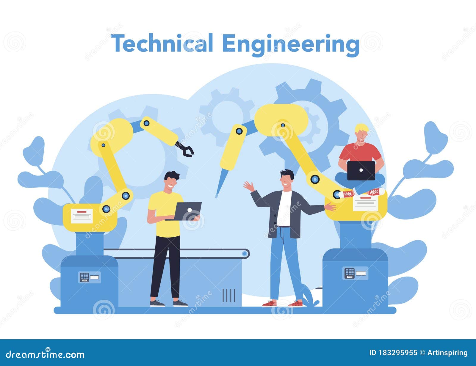 Technical Engineering Concept. Technology and Science Stock Vector ...