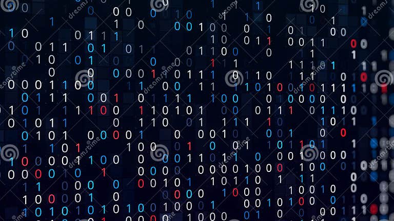 Technical Environment, Programming Binary Code. Animation. Modern ...