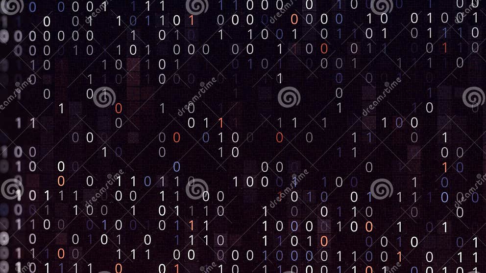 Technical Environment, Programming Binary Code. Animation. Modern Technology Code Concept ...