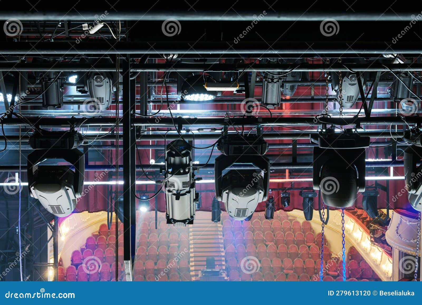 Technical Equipment at the Backstage of Theater Stock Photo - Image of ...