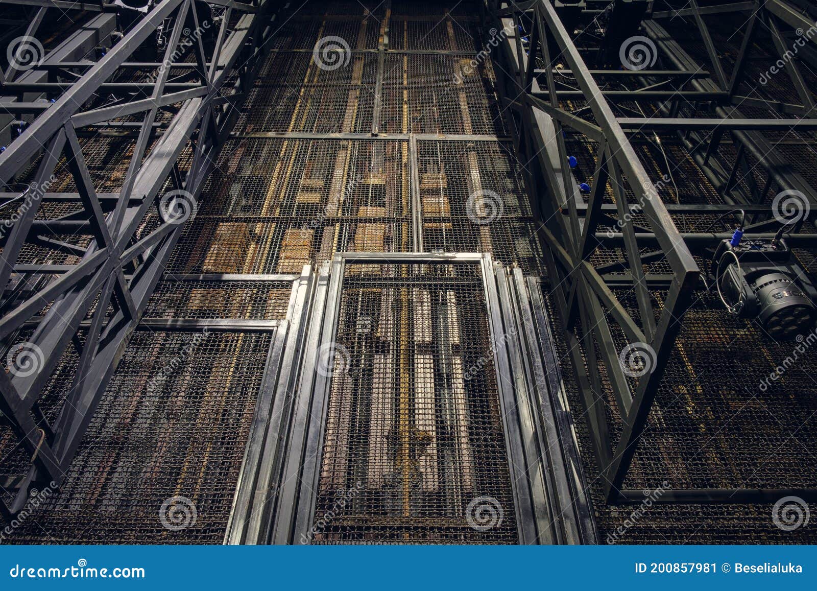 Technical Equipment at the Backstage of Theater Stock Image - Image of ...