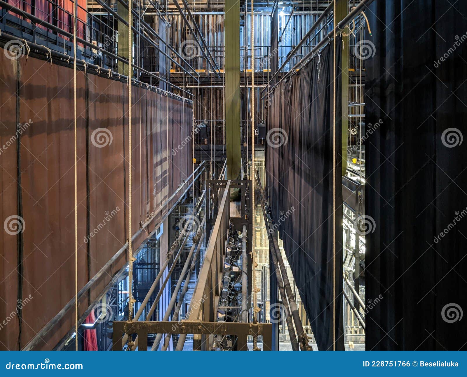 Technical Equipment at the Backstage of Theater Stock Photo - Image of ...