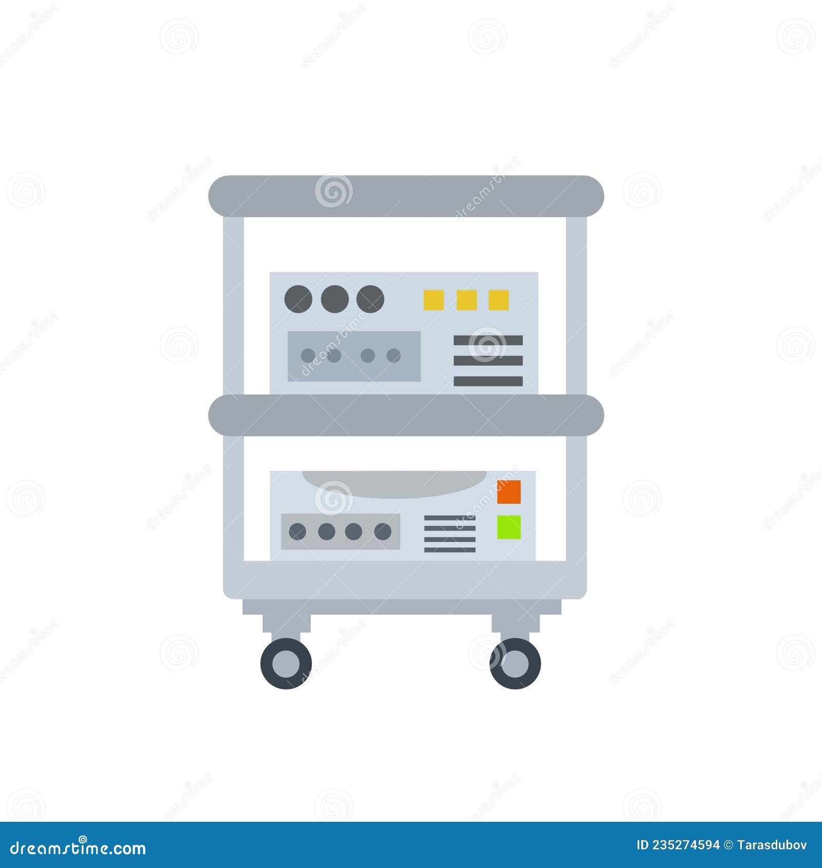 Technical Equipment and Device. Table with Sensors and Electronics ...