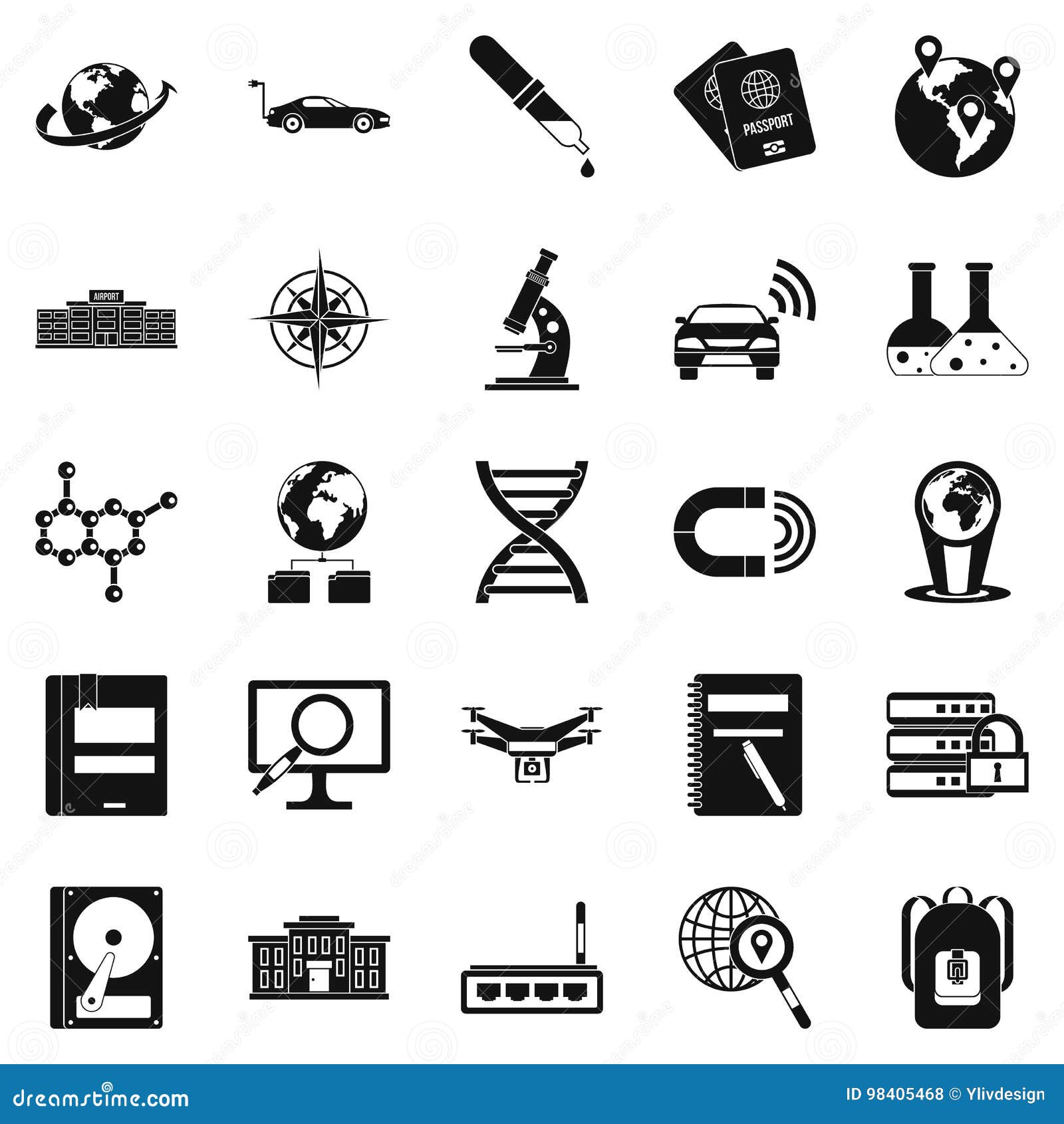 Technical Evolution Icons Set, Simple Style Stock Vector - Illustration ...