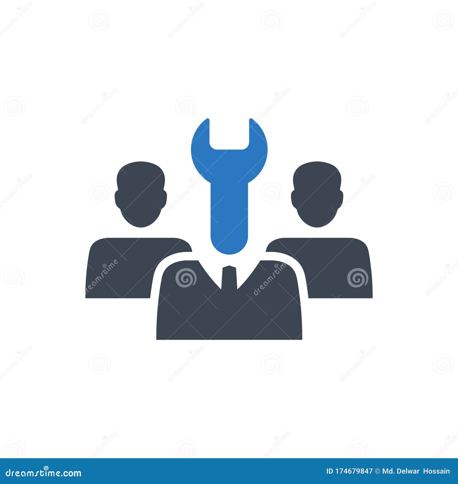 Technical expert icon stock vector. Illustration of assistance - 174679847