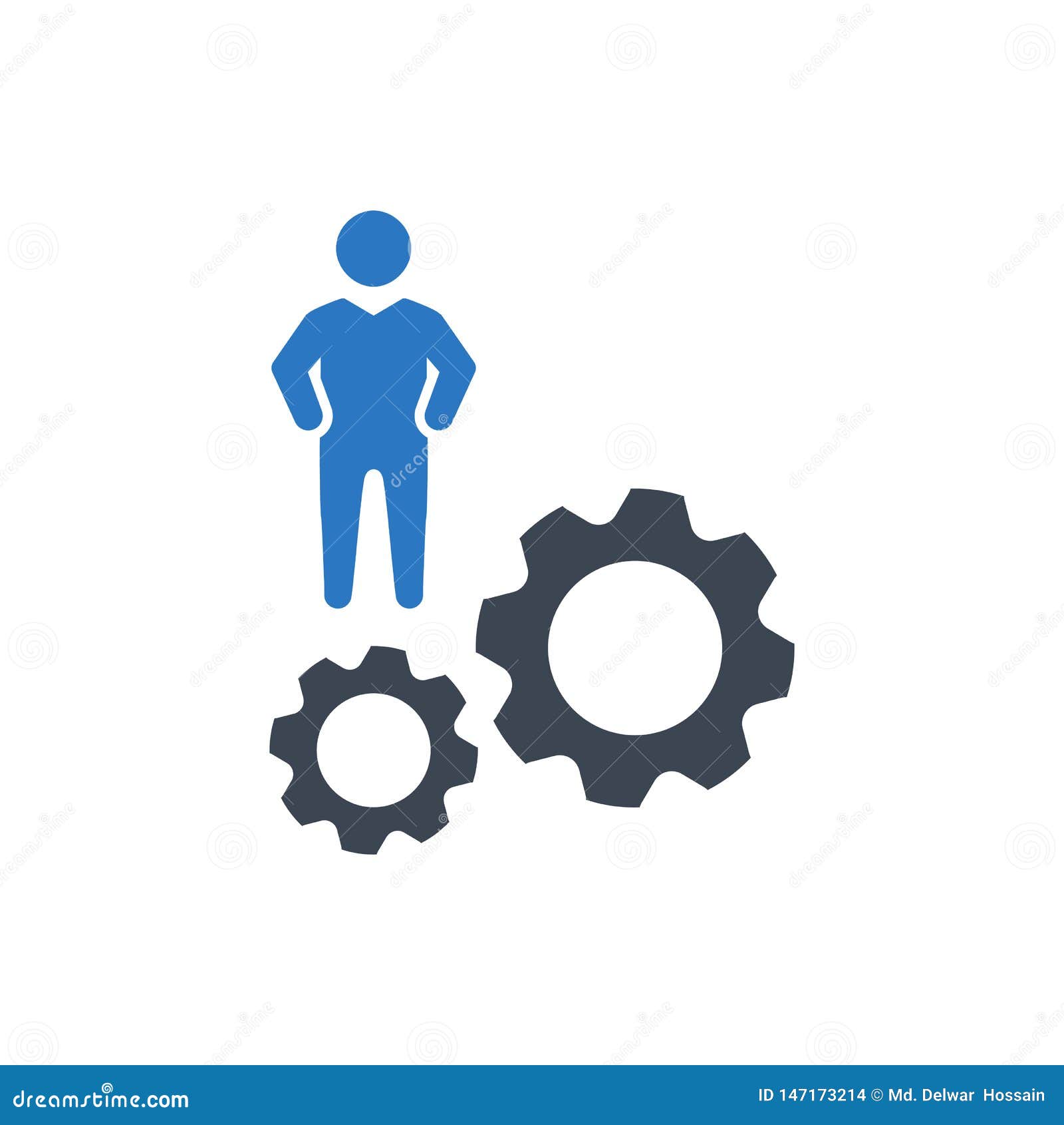 Technical expert icon stock vector. Illustration of gear - 147173214