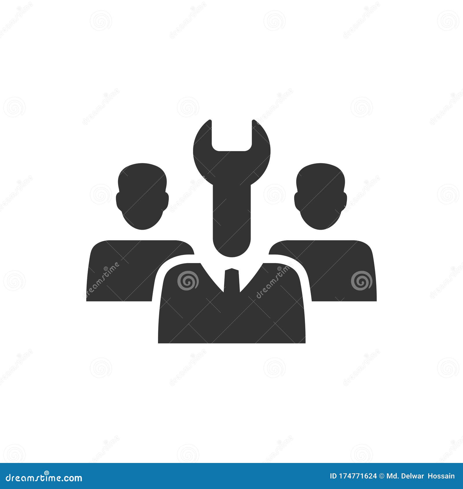 Technical expert icon stock vector. Illustration of assistance - 174771624