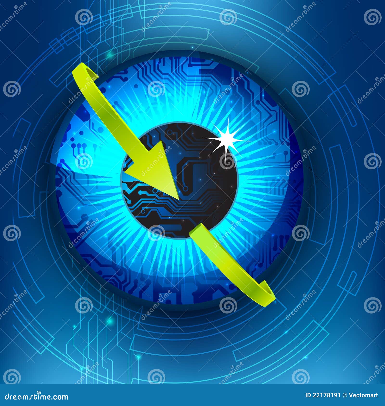 Technical Eye stock illustration. Illustration of composition - 22178191