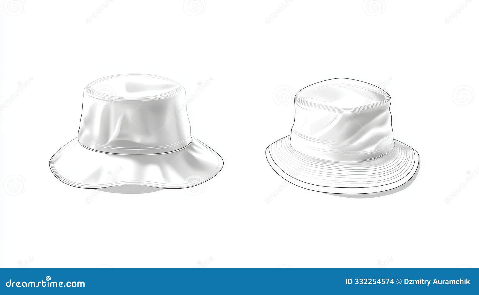 This is a Technical Fashion Illustration of a Bucket Hat Template. it ...