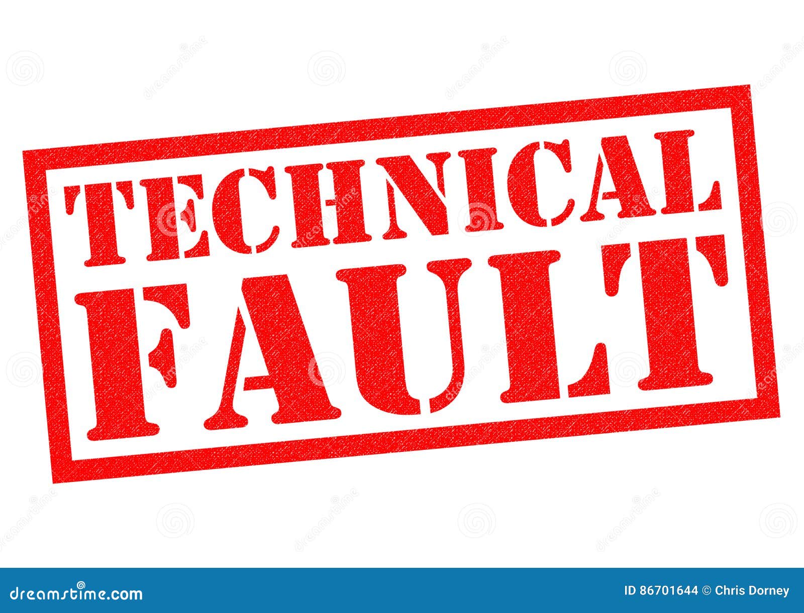 TECHNICAL FAULT stock illustration. Illustration of error - 86701644