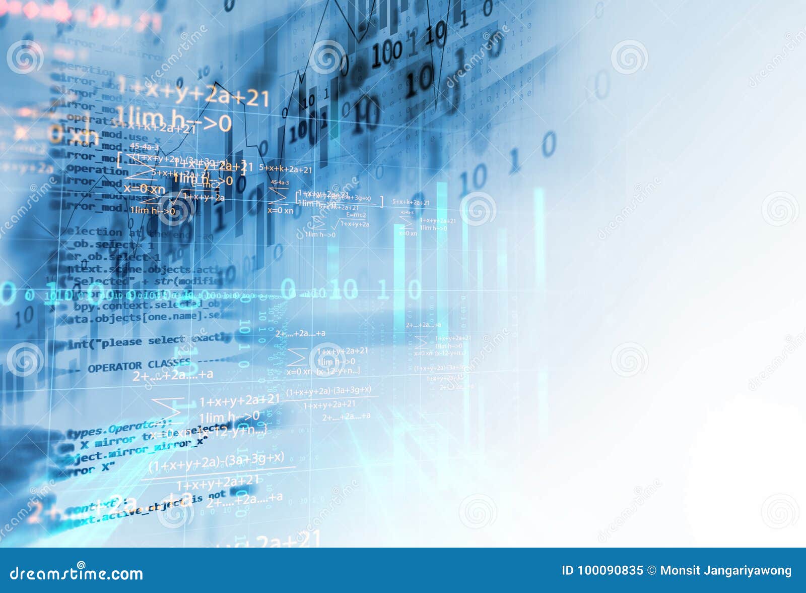 Technical Financial Graph on Technology Abstract Background Stock ...
