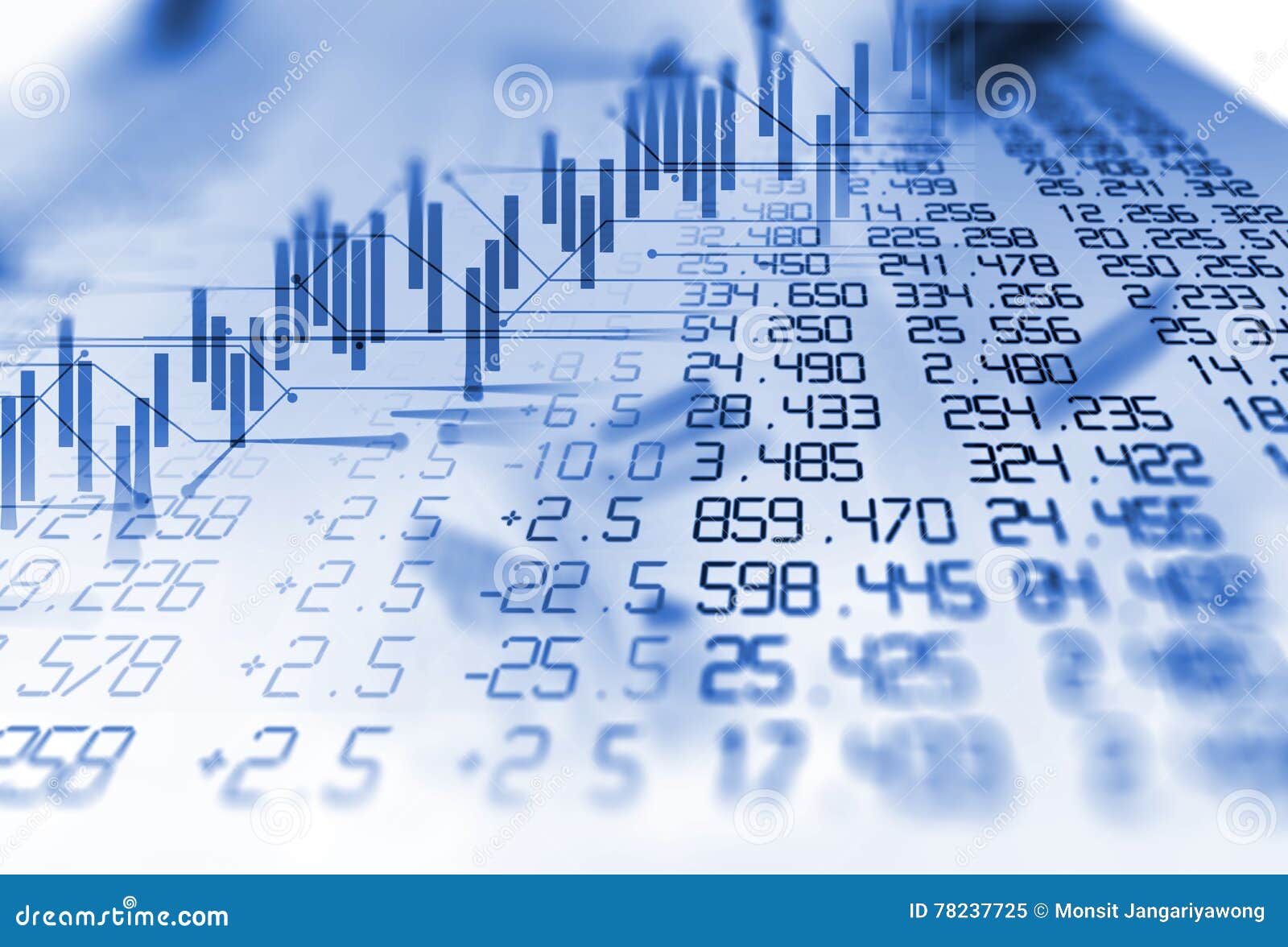Technical Financial Graph on Technology Abstract Background Stock ...