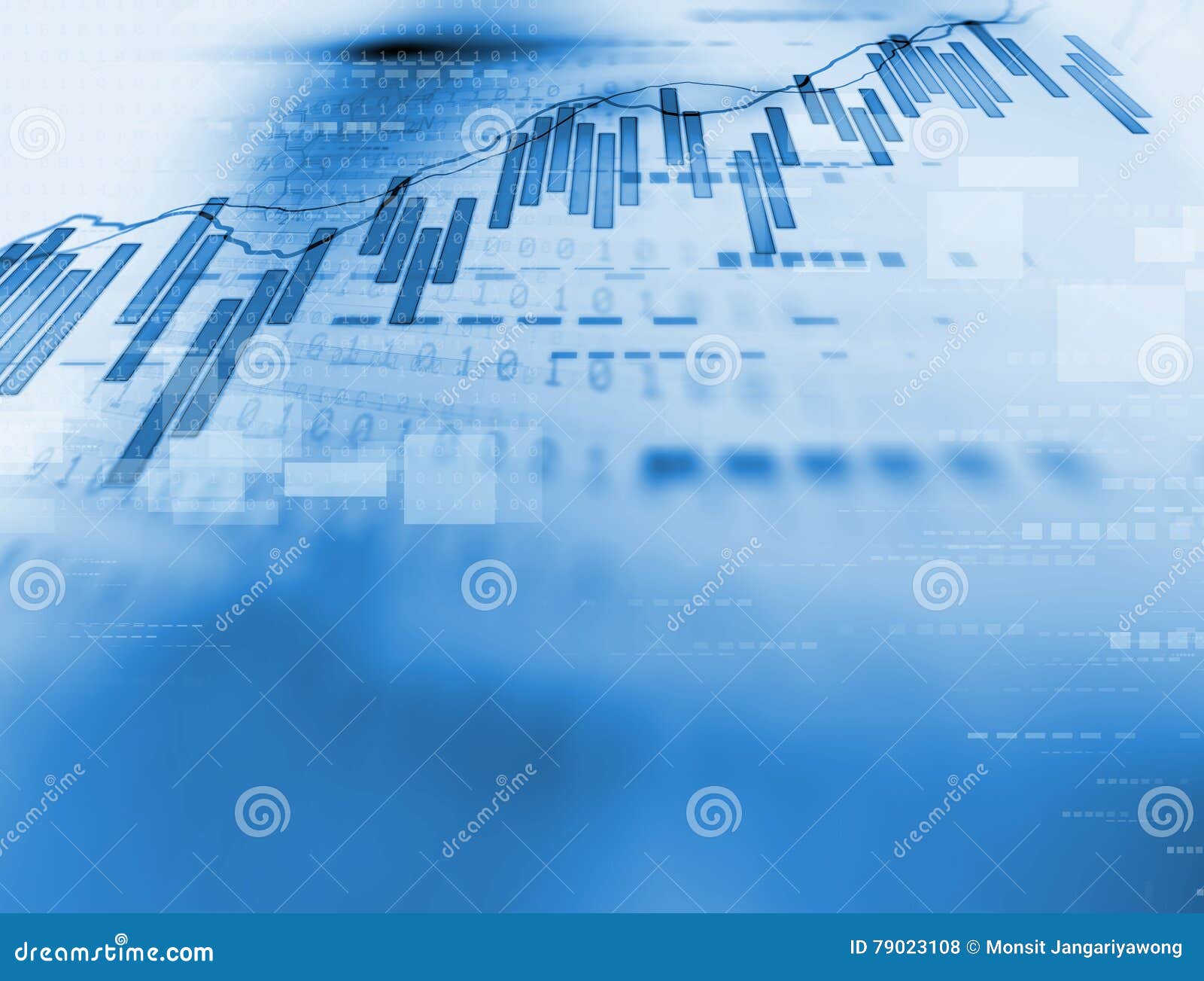 Technical Financial Graph on Technology Abstract Background Stock ...