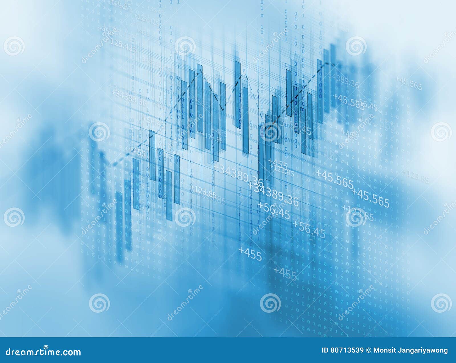 Technical Financial Graph on Technology Abstract Background Stock ...