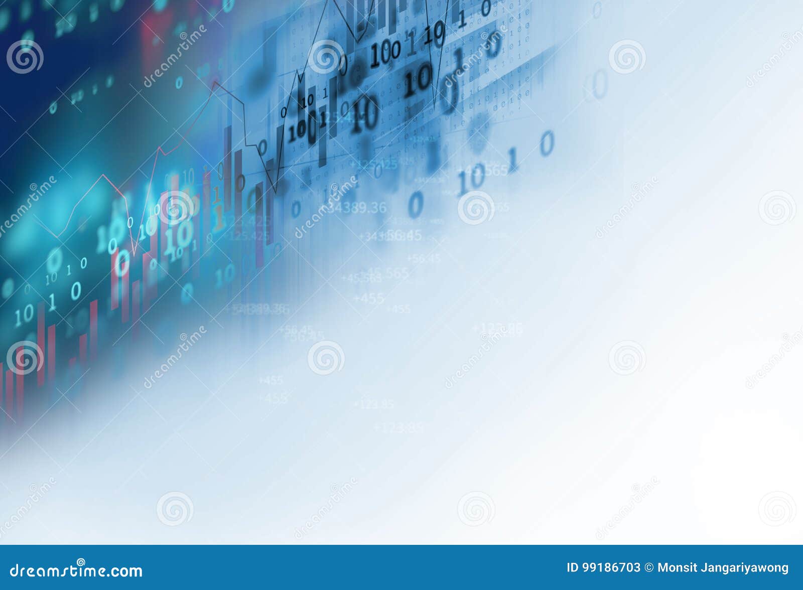Technical Financial Graph on Technology Abstract Background Stock ...