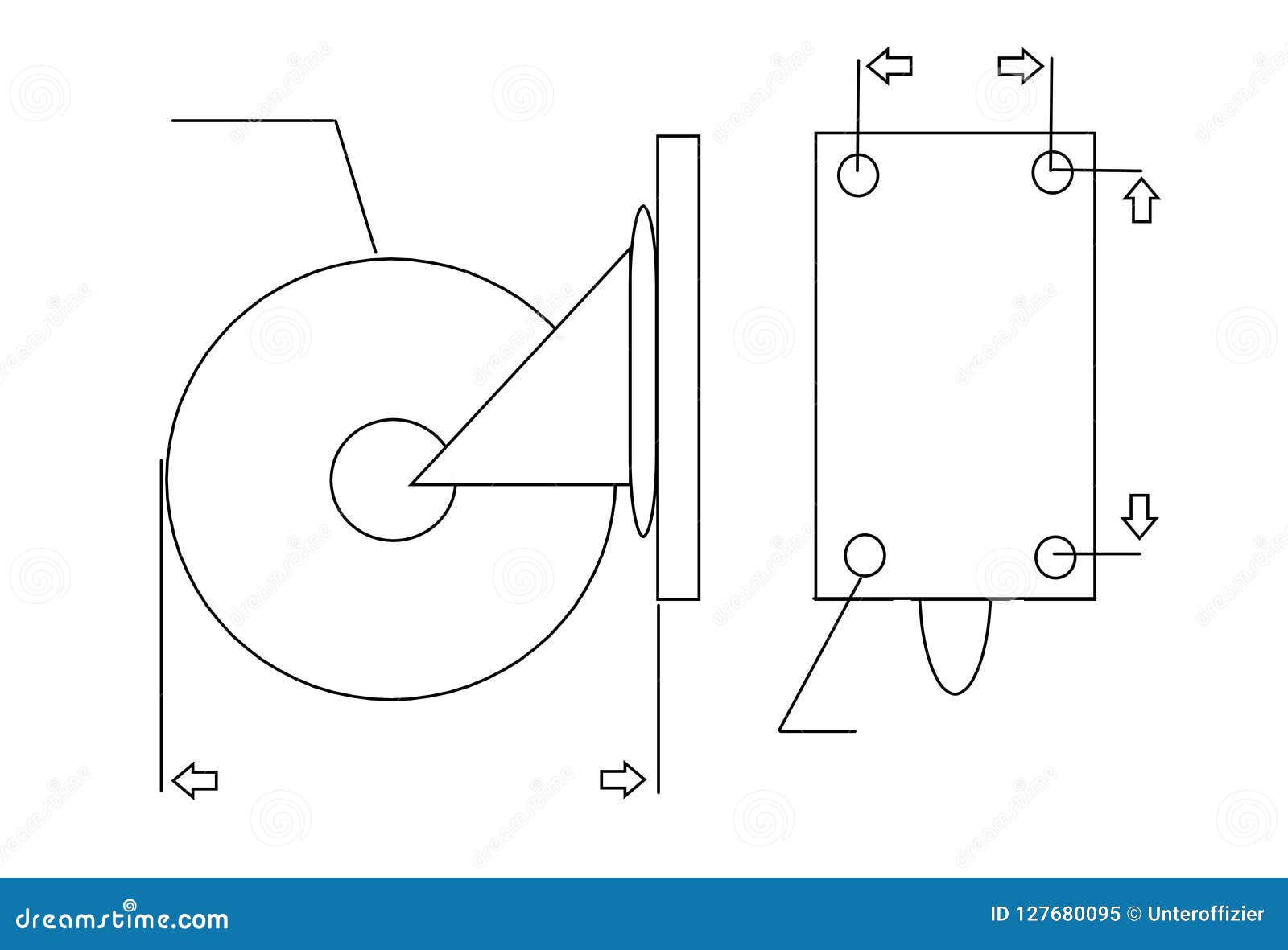 A Technical Free Dimension Drawing of a Trolley Wheel Stock ...