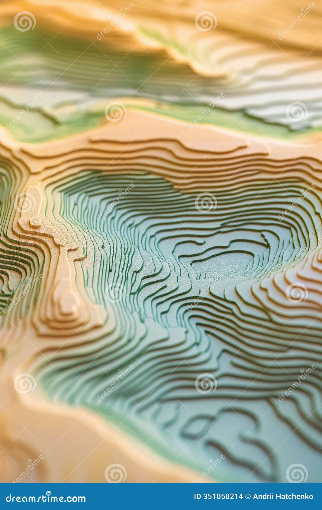 Technical GIS Aerial Map of a Farming Region Featuring 3D Elevation ...