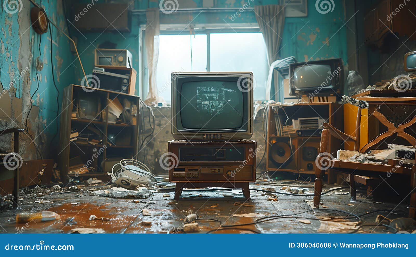 Television Screen S Technical Malfunction Digital Disruption ...